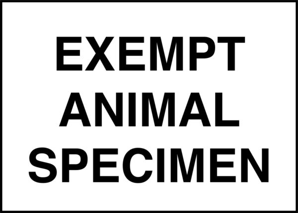 Exempt Human Specimen Label - Intelsius UK